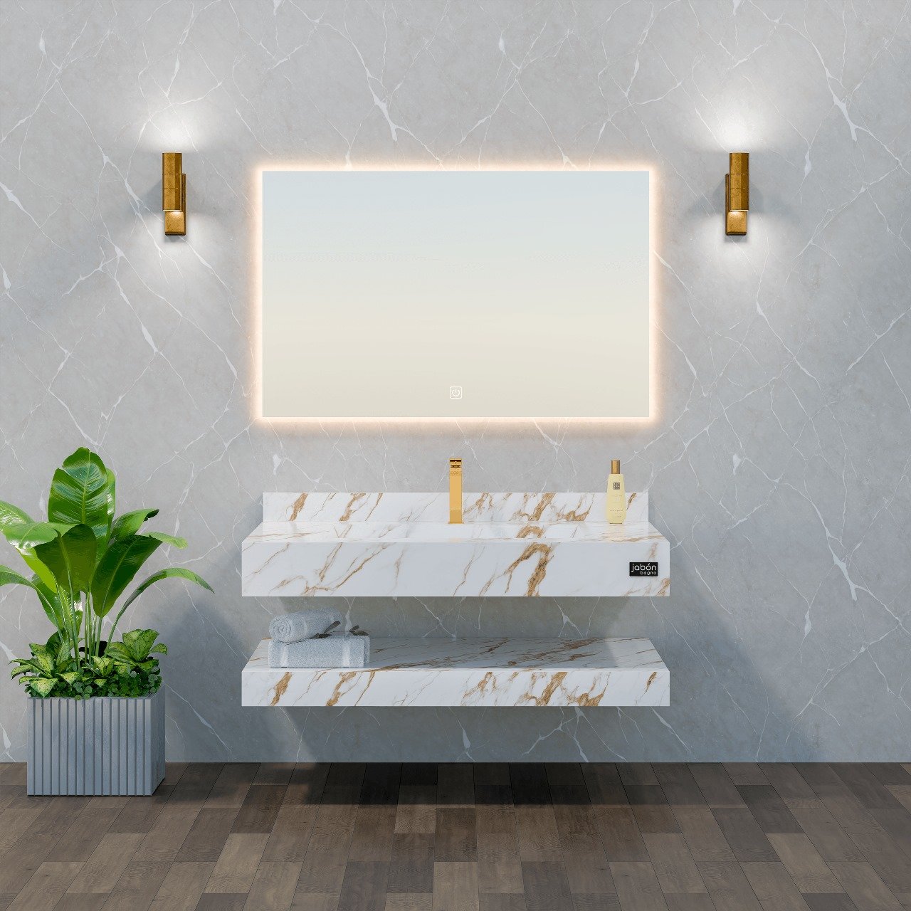 Bathroom Vanity Cabinet from BANZER made with Sintered Marble
