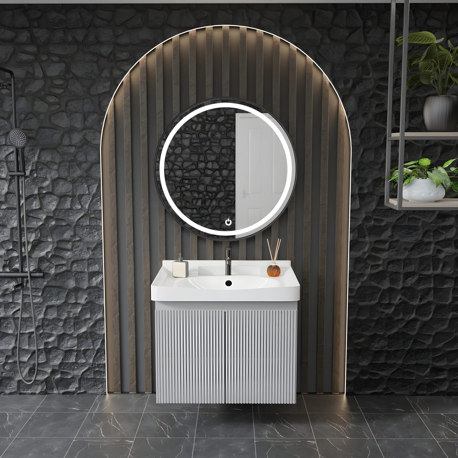 Bathroom Vanity Cabinet from BANZER made with Sintered Marble